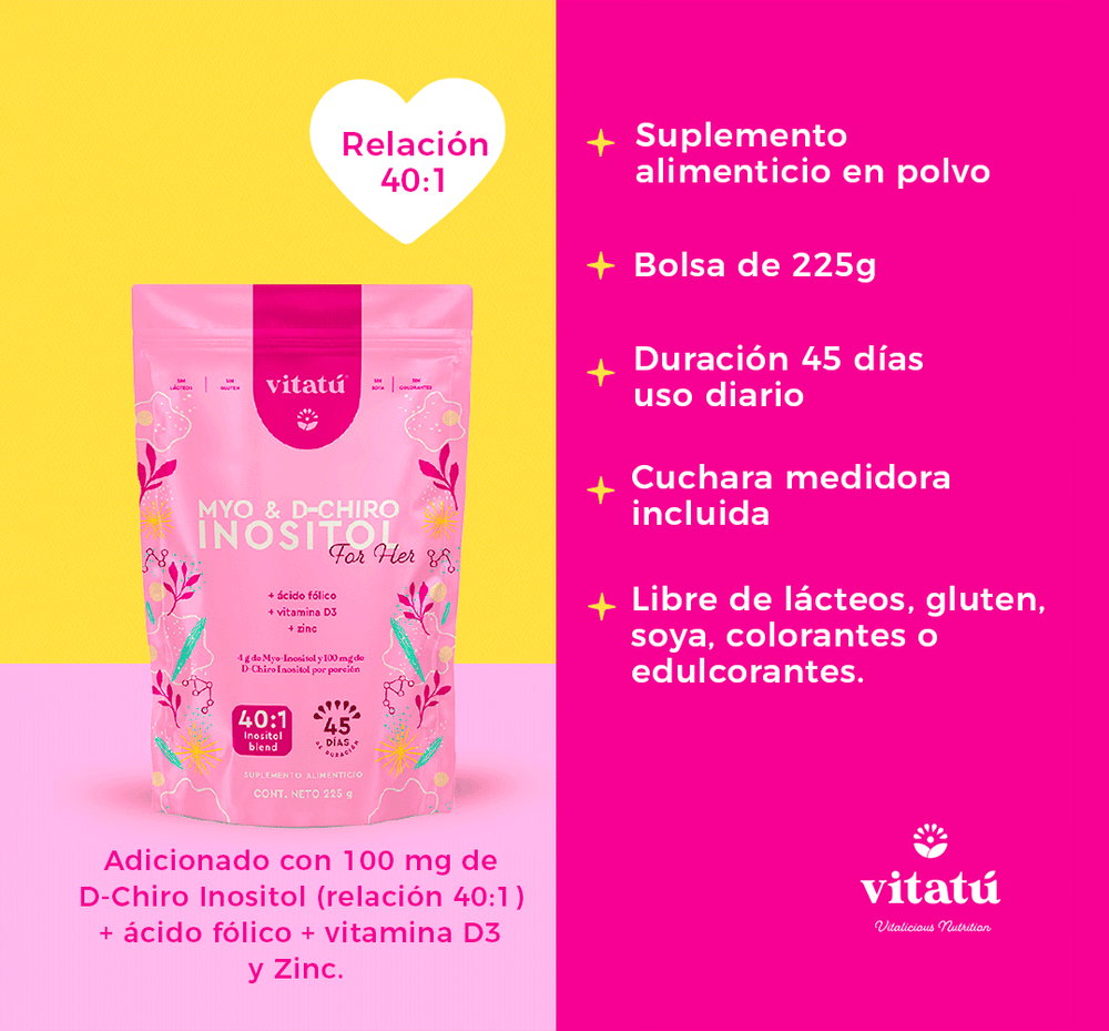 Myo & D-Chiro Inositol VITATÚ: Regulador hormonal | Dra Lovera